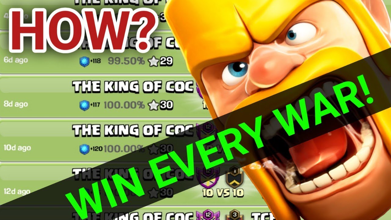 WAR WIN STREAK. HOW TO MANAGE? | KING OF COC | 50 WAR WIN STREAK ...