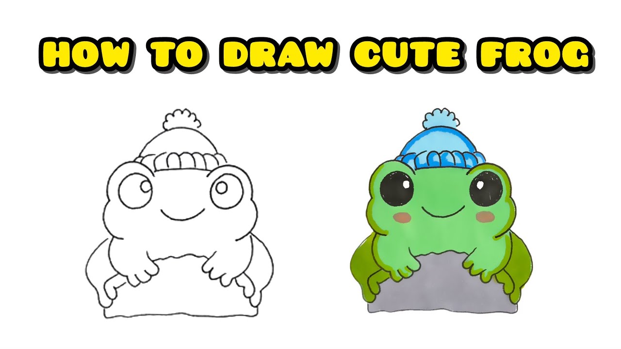 How to Draw a Cute Frog with Markers – Beginner-Friendly Drawing Lesson ...