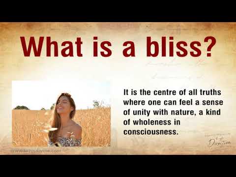 How to attain the state of bliss - YouTube
