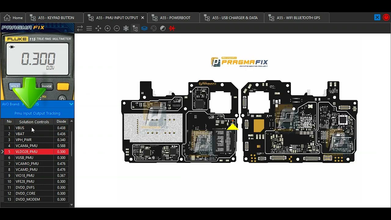 OPPO A55 CPH2325 : KEY POWER BUTTON, USB CHARGING, PMU INPUT OUTPUT ...