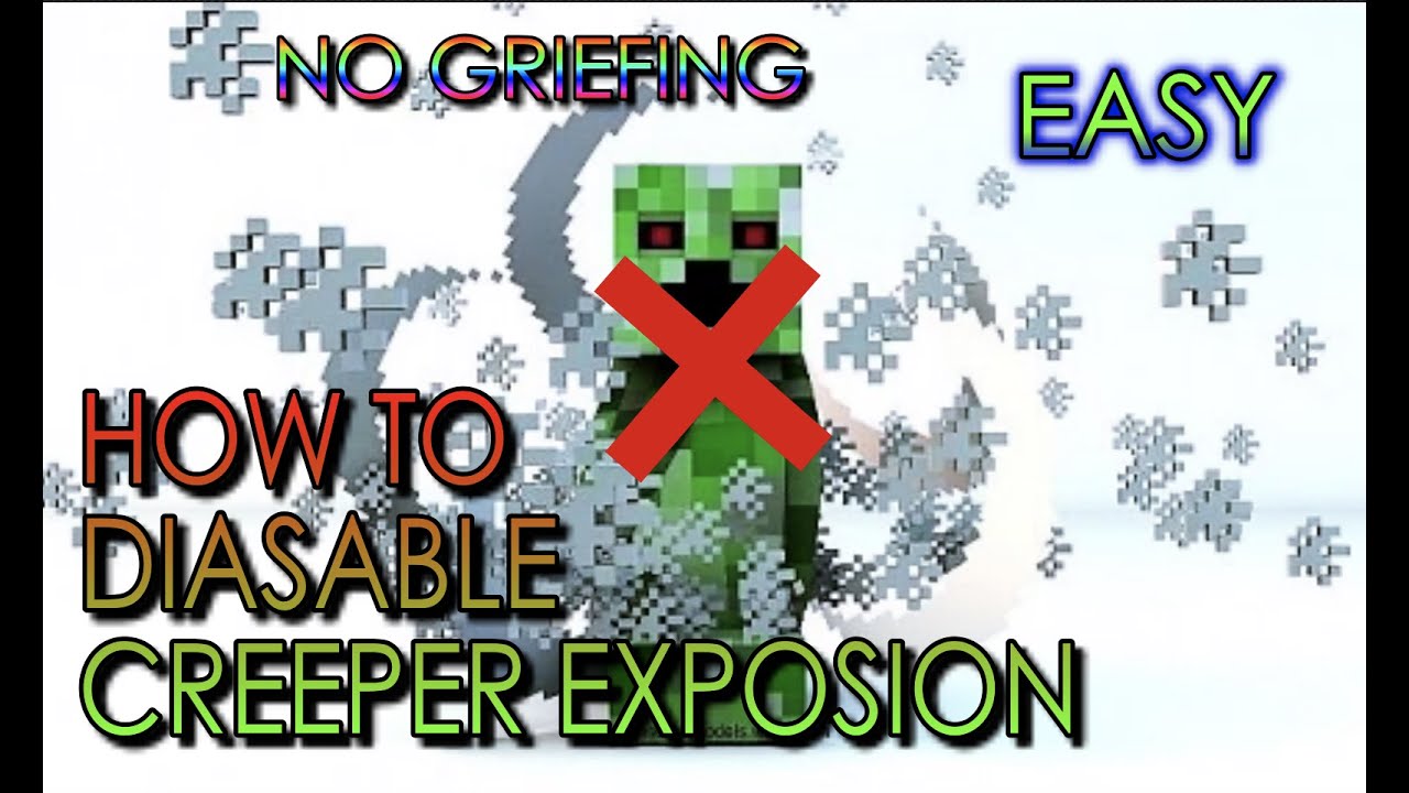 DISABLE ALL MOB GRIEFING / Commands tutorial (EASY) - YouTube