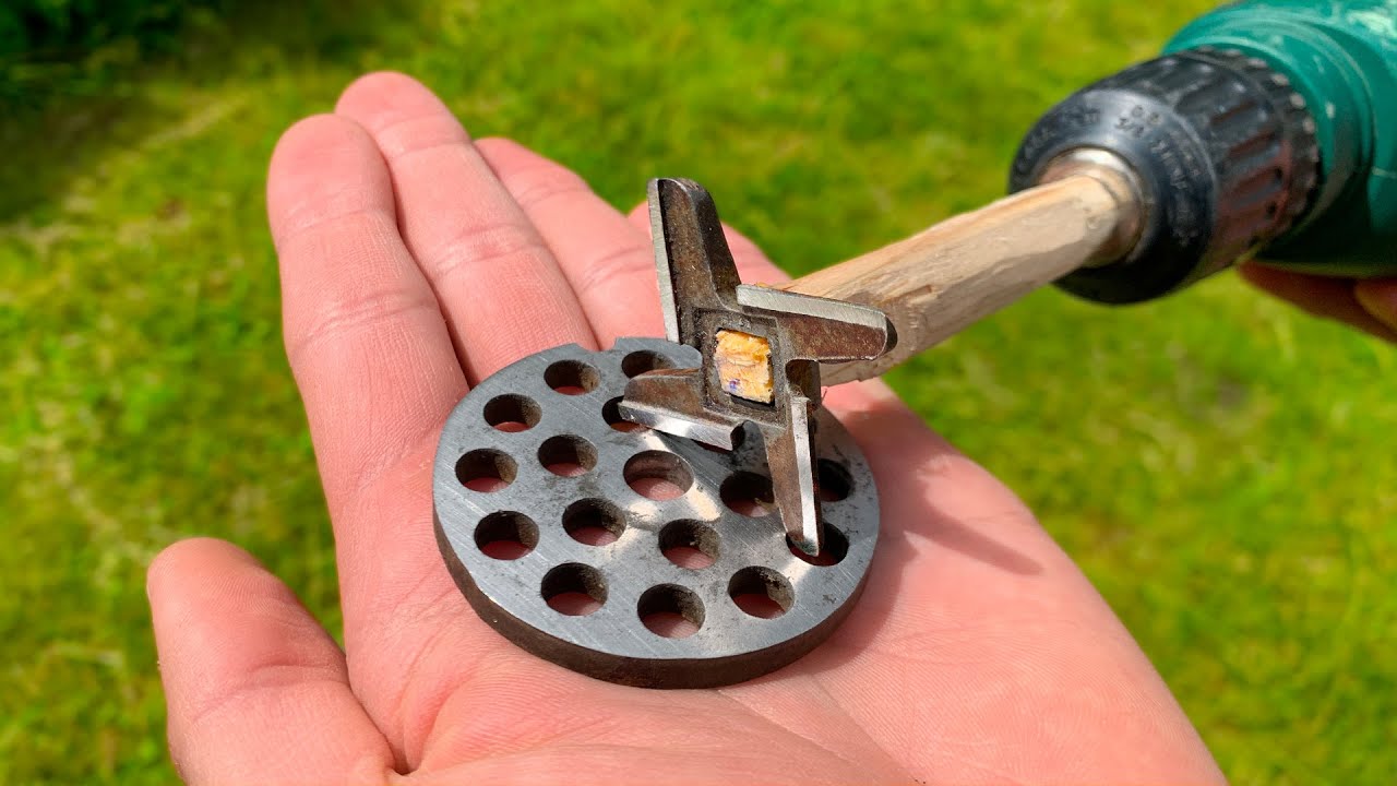 Knife from the Meat Grinder is Like a Razor ! Excellent Homemade DIY ...
