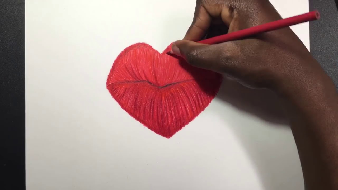 How I Draw Heart Lips - YouTube