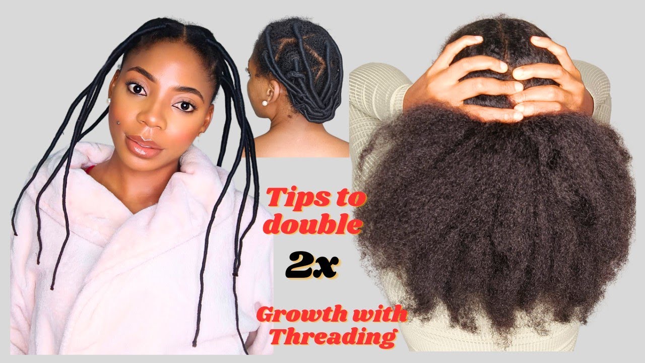 African threading for hair growth - YouTube