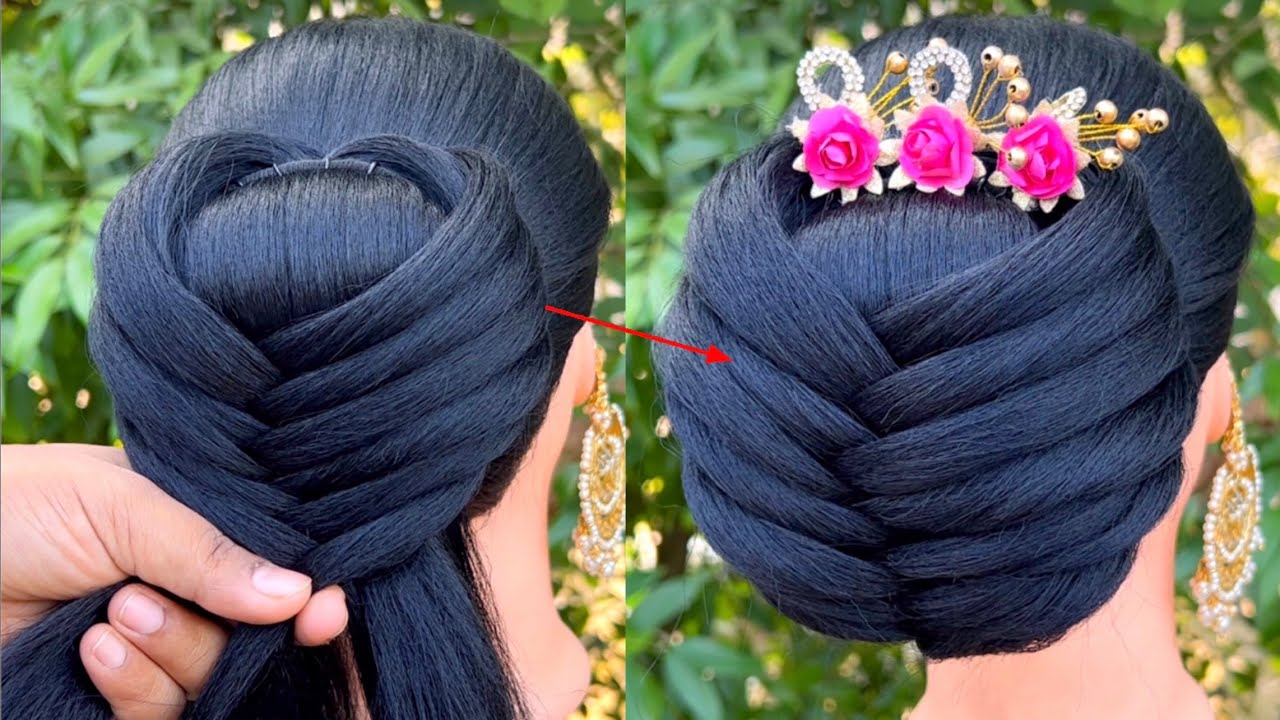 Perfect Braid Hairstyle With Donut || Easy Hairstyle || Quick Hairstyle ...