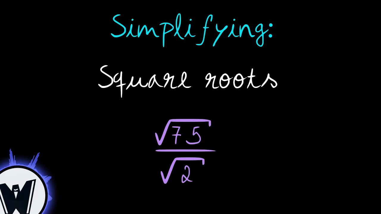 Simplifying Square Roots: √(75)/√(2) - YouTube