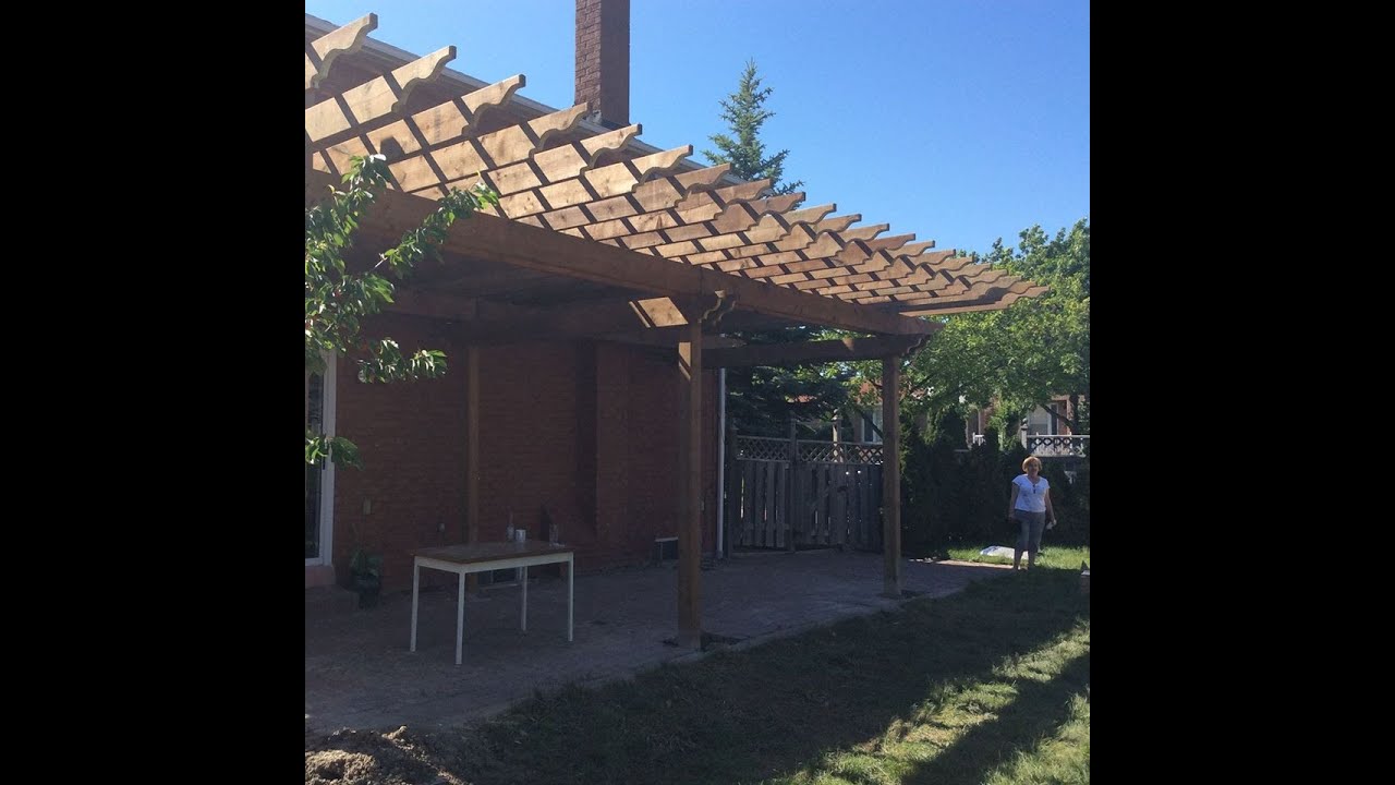 roman inspired pergola - YouTube