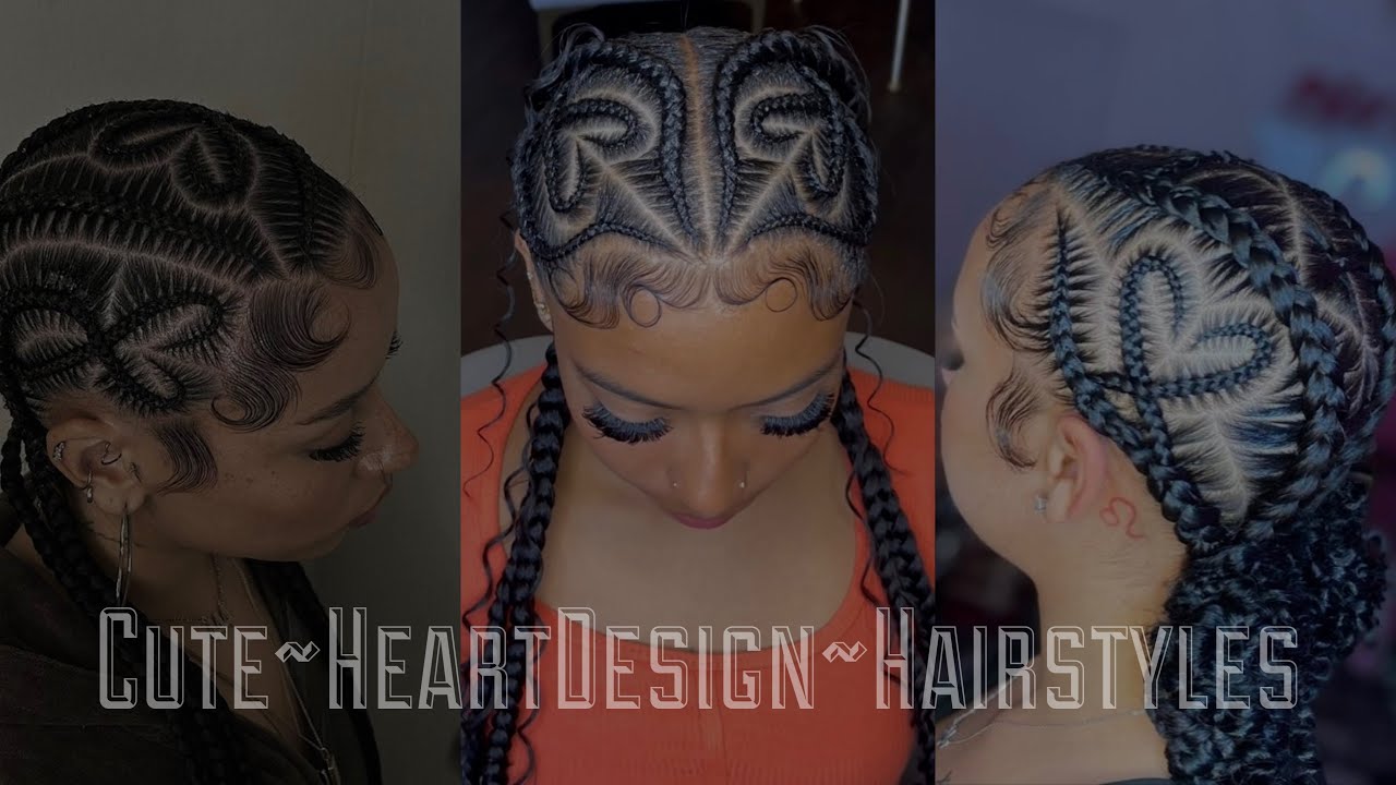 Cute heart design hairstyles compilation💓 - YouTube