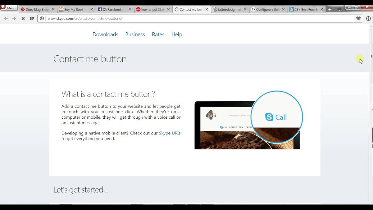 how to put Skype call button to your website. - YouTube