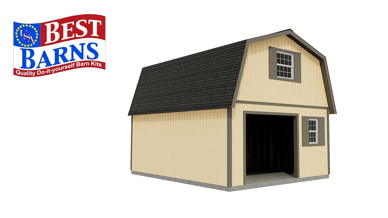 Best Barns West Virginia Walk Through 16ft. x 20ft. - YouTube