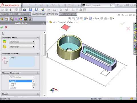 02 CAMWorks 2 5 Axis Milling 30 Part Exercise B - YouTube