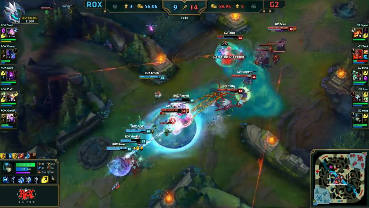 ROX vs G2 - Smeb Kennen Ult WORLDS 2016 - YouTube