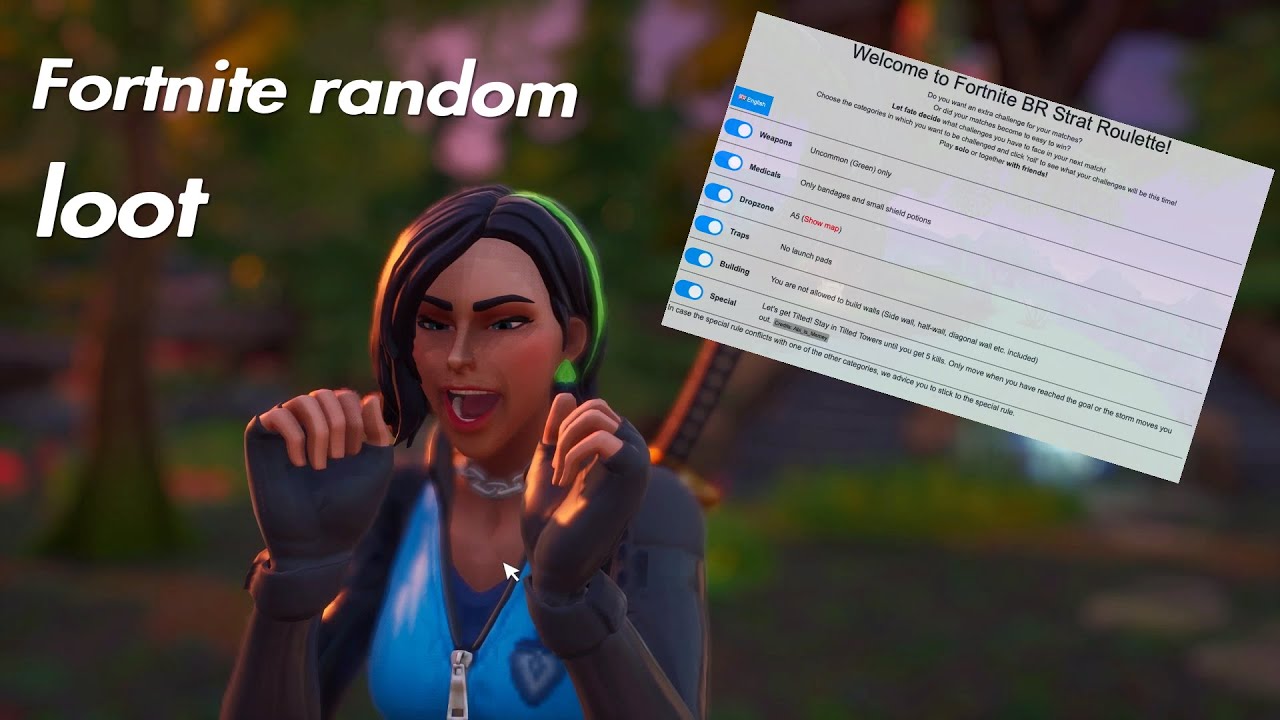 Fortnite random loot challenge - YouTube
