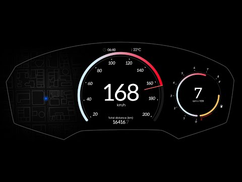 Car Digital Cluster Animation