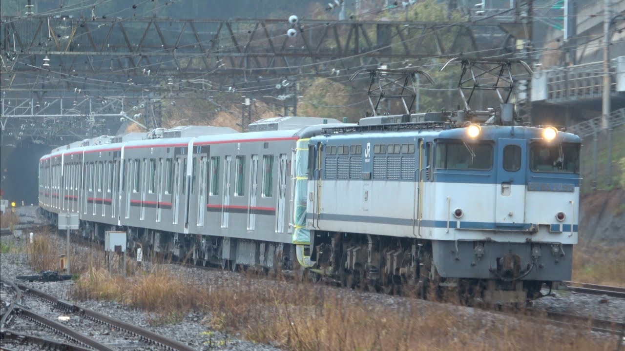 東武70090型71793F 甲種輸送 - YouTube