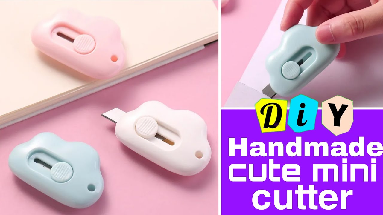 DIY mini cutter _ Cute mini cutter _ How to make mini paper cutter at ...