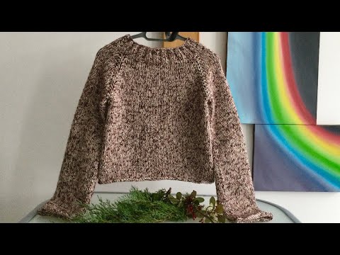 Yakadan Başlamalı Reglan Kazak Yapımı — Knitting Sweater
