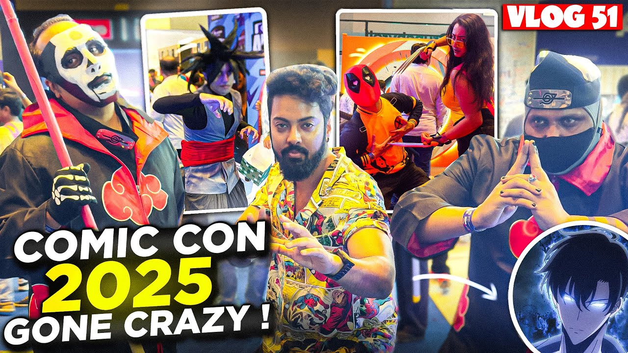 Comic Con Mumbai 2025 Vlog 🇮🇳 | Marvel, Naruto, Solo Leveling & Raw ...
