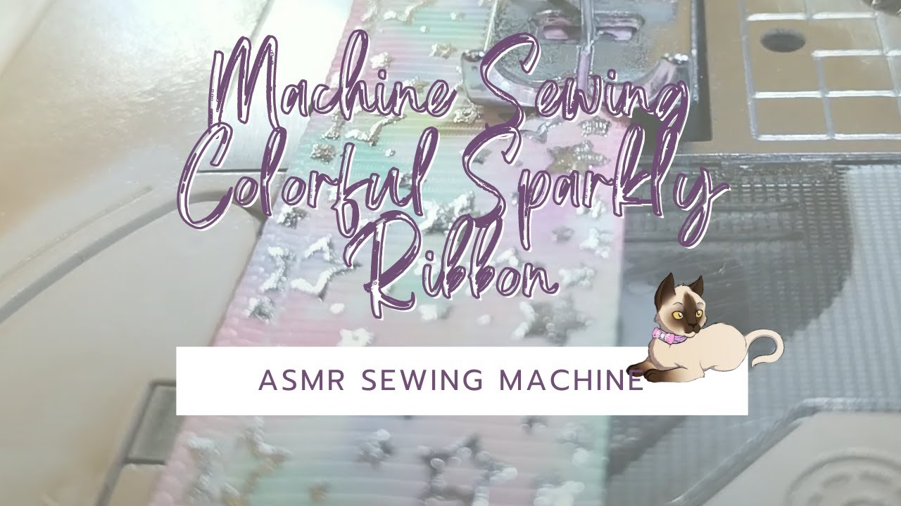 Machine Sewing Colorful Sparkly Ribbon: A Mesmerizing Display of ...
