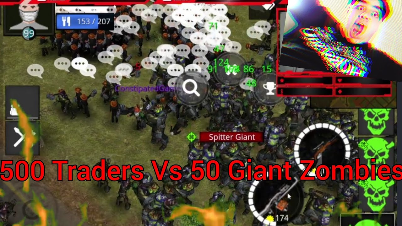 500 Traders Vs 50 GIANT ZOMBIES Zombie Raiders Beta - YouTube