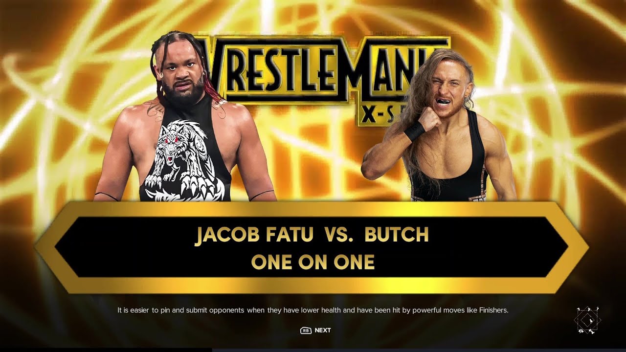 WWE 2k24 Jacob Fatu vs Butch - YouTube