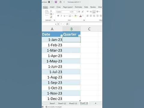 Write Excel formulas with AI ChatGPT. Extract Quarter from Date #shorts - YouTube