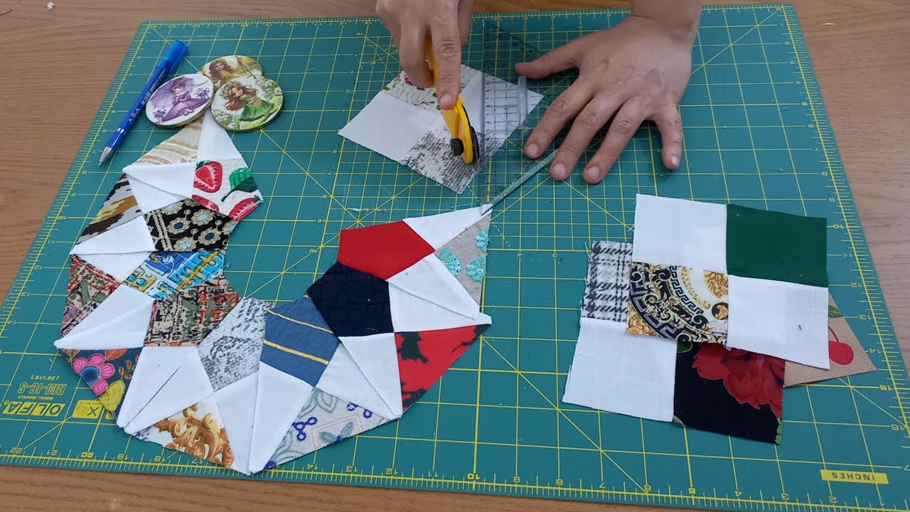 Patchwork tutorial: fantastic hidden block quilt - YouTube