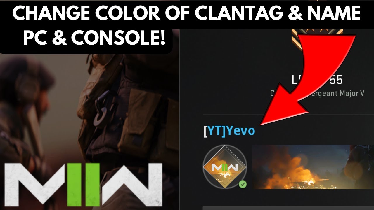 HOW TO CHANGE the COLOR of YOUR CLANTAG and NAME in MW2 [READ PINNED ...