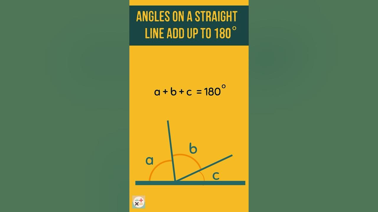 Angle fact three: Angles on a straight line add up to 180 degrees # ...