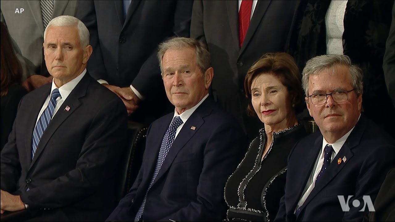 US Honors Former US President George H.W. Bush in Washington - YouTube