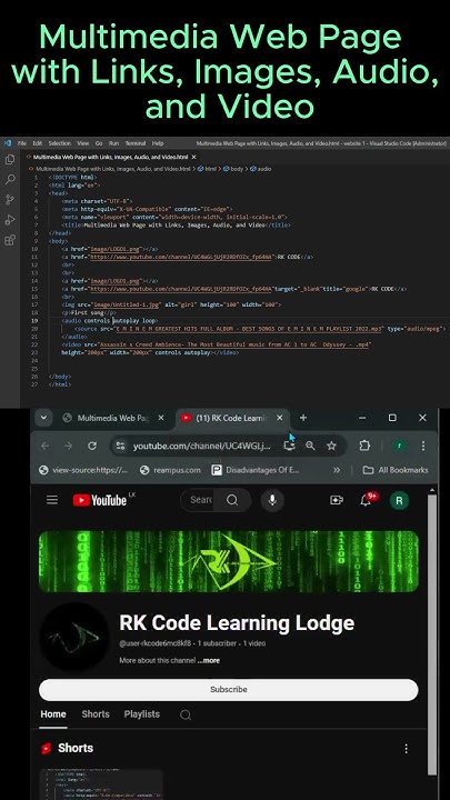 Creating a Multimedia Web Page with Links,Images,Audio,and Video in ...