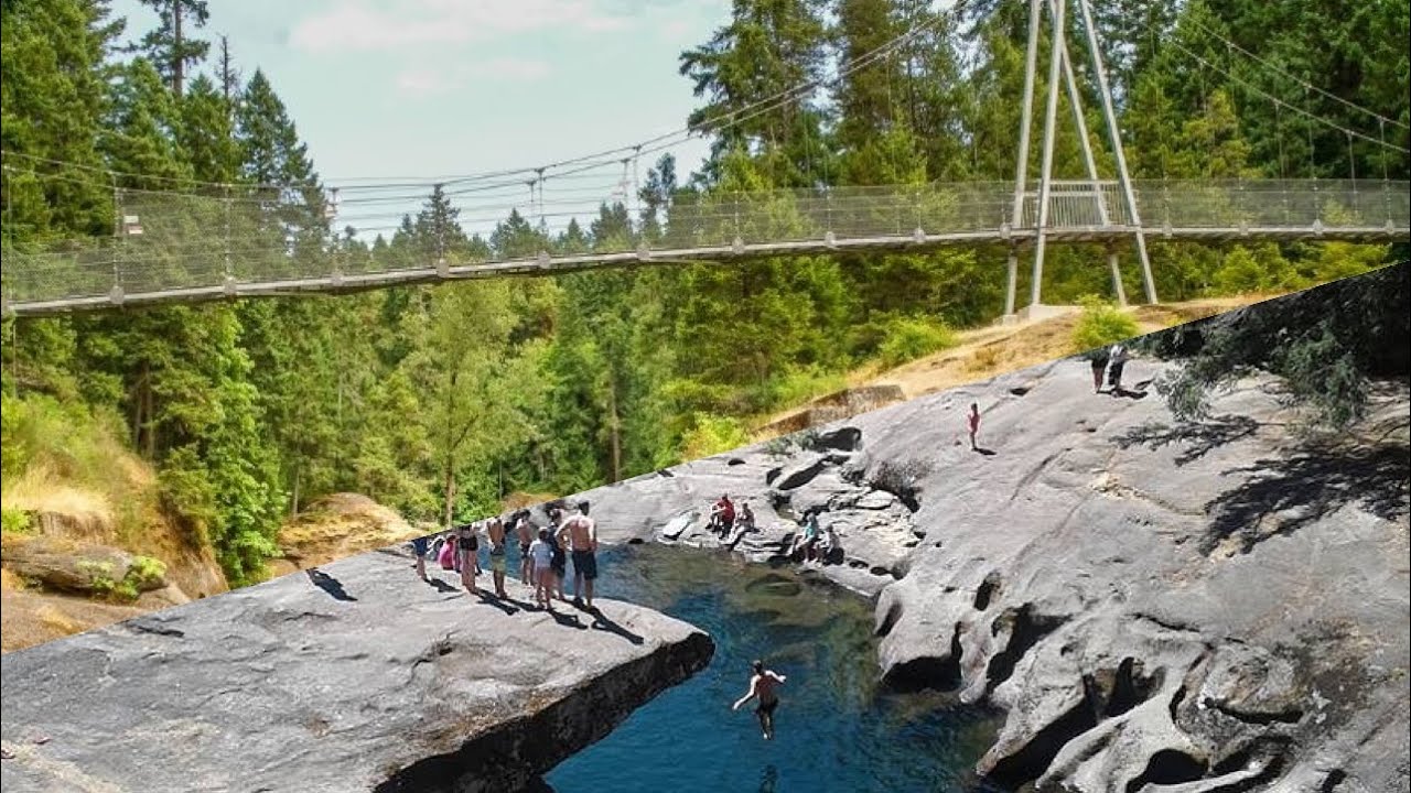 Englishman river regional park top bridge/ Englishman river top bridge ...