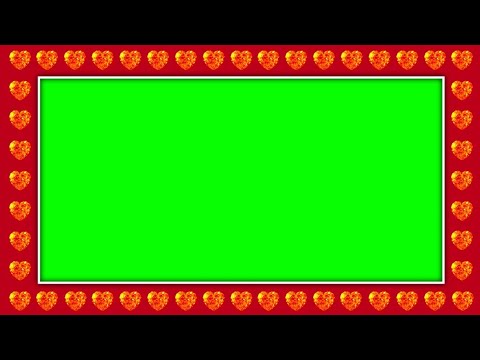 Animated Hearts Boarder Frame green screen Effects HD video - YouTube