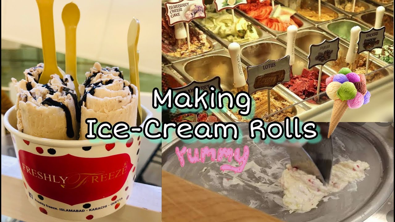 Making of kit kat Ice Cream Rolls😍 #icecreamrolls - YouTube