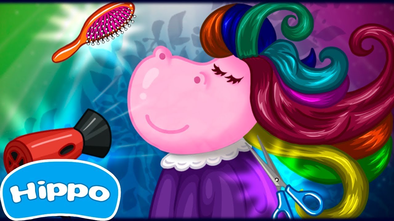 Hippo 🌼 Hair Salon 🌼 Fashion Games for Girls 🌼 Cartoon game for kids ...