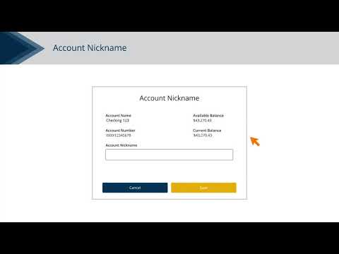 Online Banking - Account Nickname - YouTube