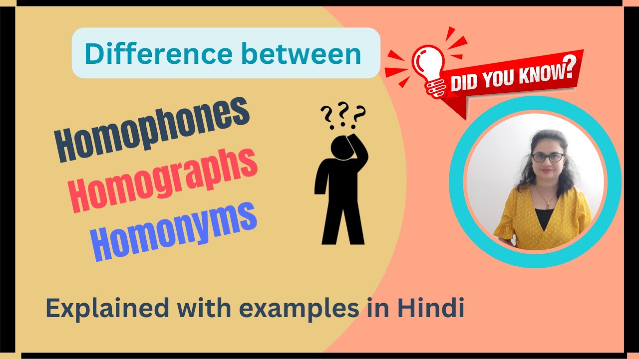 Homophones, Homographs and Homonyms: explained with easy examples by ...