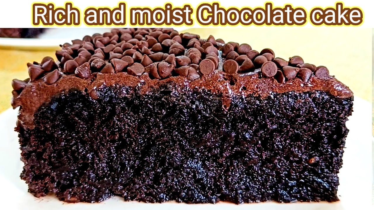 How to make Rich and moist chocolate cake | one layer chocolate cake ...