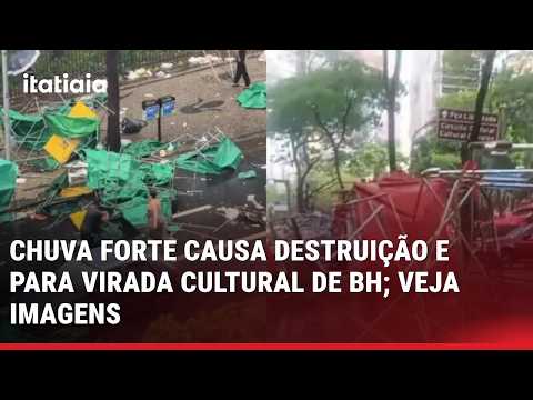 BARRACAS DA FEIRA HIPPIE SÃO DESTRUÍDAS DURANTE TEMPORAL EM BH; VEJA VÍDEO