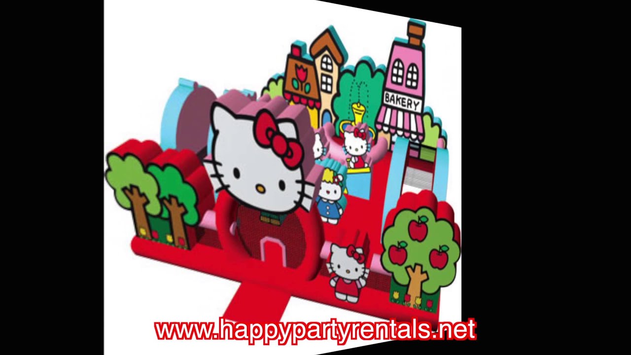 Hello Kitty Toddler Bounce House - Happy Party Rentals - YouTube