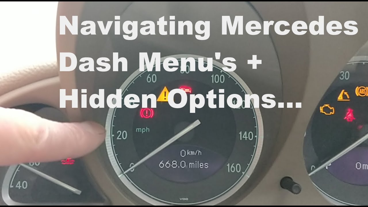 Navigating Mercedes Dash Menu's Plus Hidden Options - YouTube