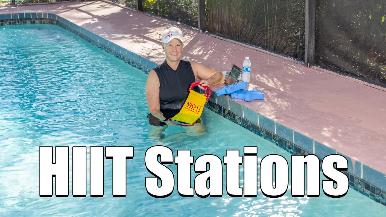 HIIT Stations Aqua Fitness Circuit Workout - YouTube