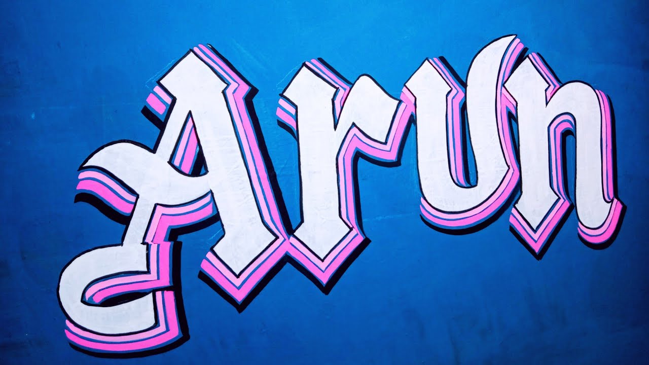 Easy letter writing painting,sign letter writing painting - YouTube