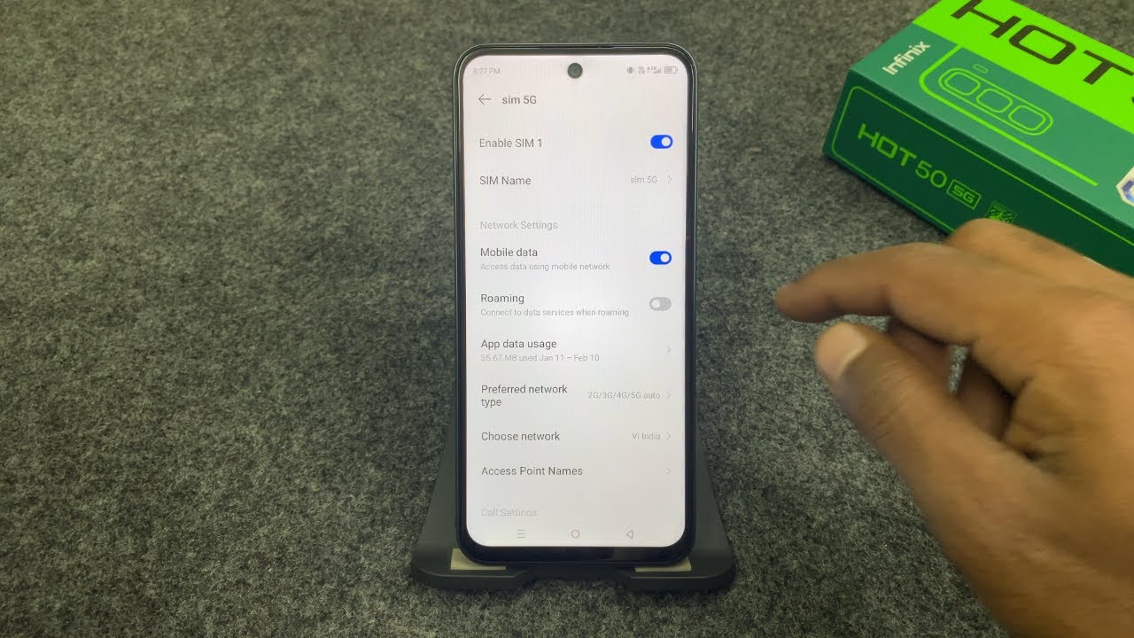 How to Turn Mobile Data On or Off infinix hot 50 5G || mobile data on ...