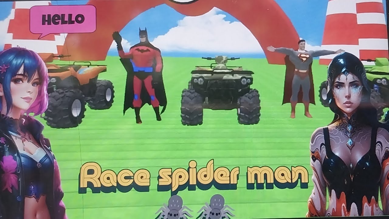 Spider man racing video || Spider man racing video, Bat man racing ...
