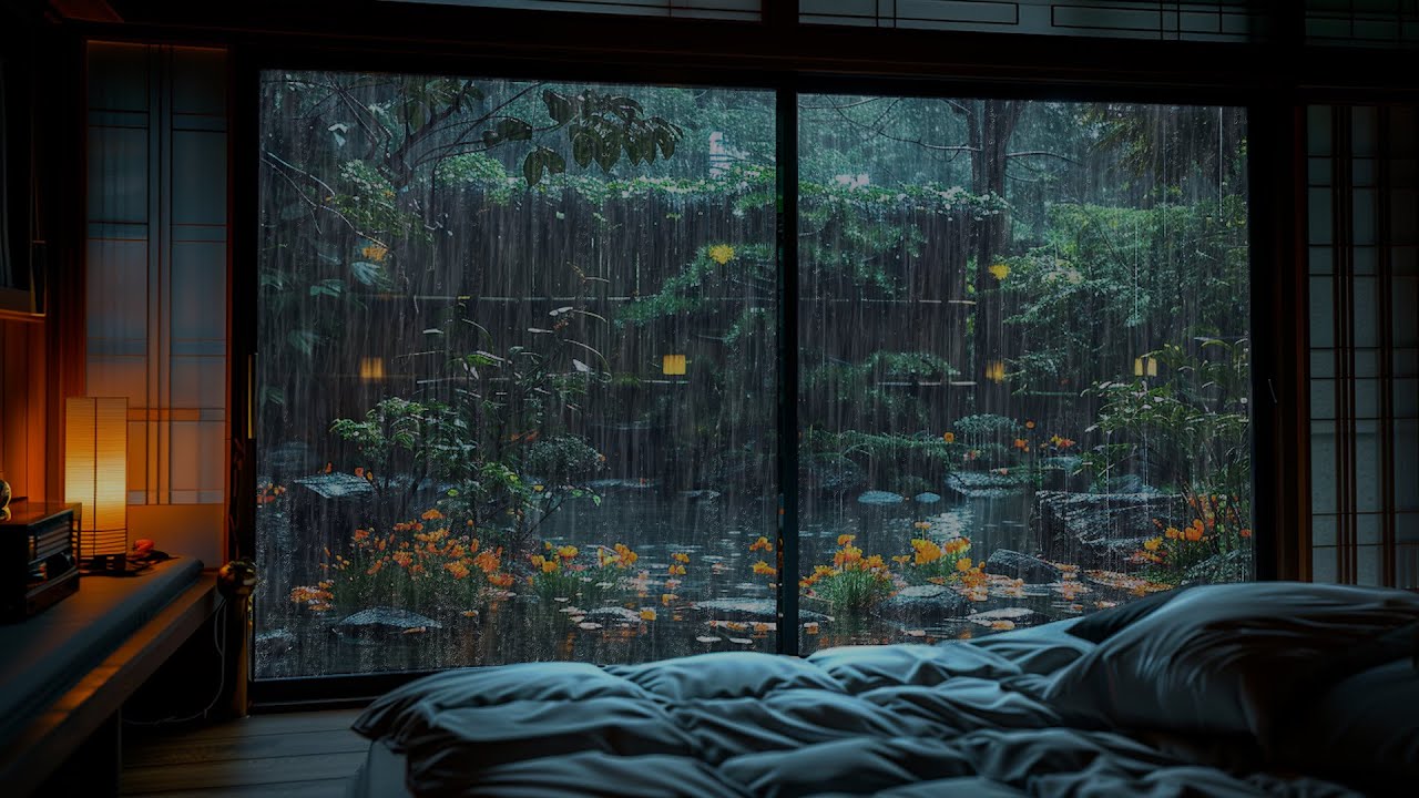 10 Hours Of Rest With Heavy Pouring Rain | Sleep Well - Extremely Deep ...