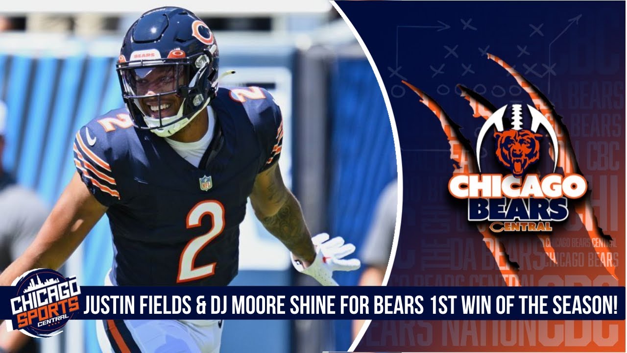 Justin Fields & Dj Moore Shine For Bears 1st Win Of The Season! - YouTube