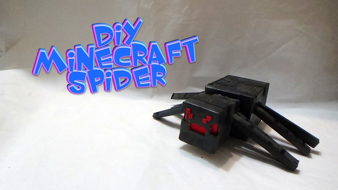 TUTO FABRIQUER UNE ARAIGNÉE MINECRAFT EN CARTON - LA TAVERNE ! - YouTube