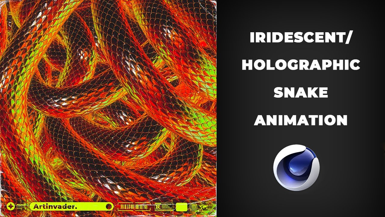 IRIDESCENT/ HOLOGRAPHIC SNAKE ANIMATION. CINEMA 4D TUTORIAL FOR BEGINNER - YouTube