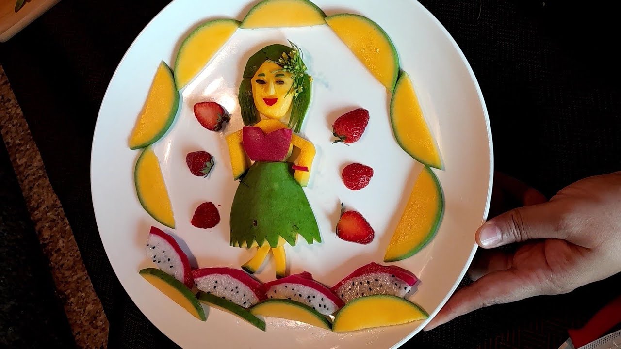 amazing mango girl #how to #garnish idea - YouTube